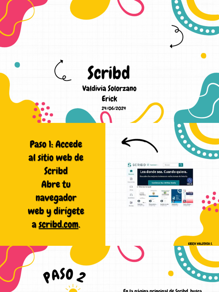 Pasos para Crear Una Cuenta en Scribd | PDF | Facebook | Scribd
