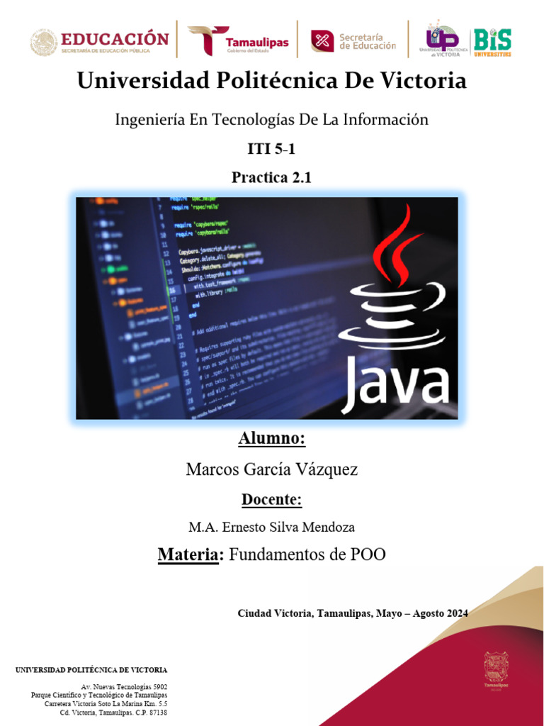 U2 Practica 2.1 | PDF | Paradigmas de programación | Informática