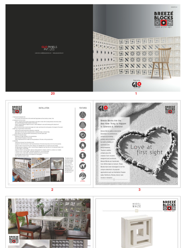 GLO Breeze Blocks | PDF | Mortar (Masonry) | Wall