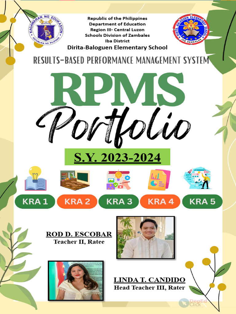 E-Rpms Portfolio (Design 8) - Depedclick | PDF | Learning | Educational Assessment