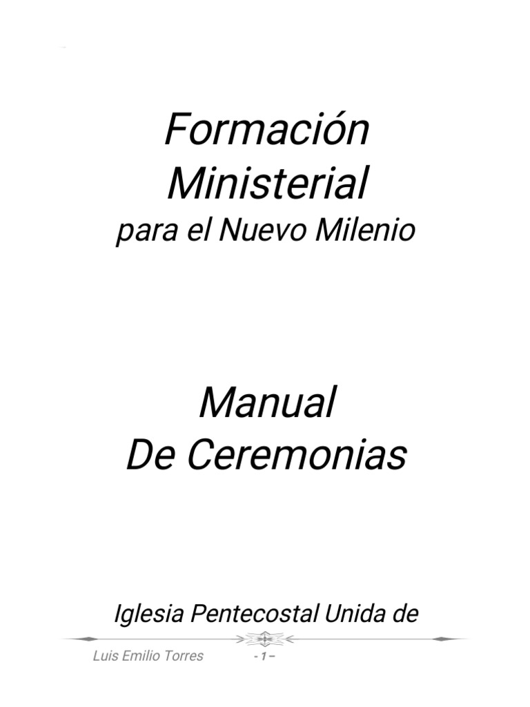 Manual de Ceremonias de La IPUC | PDF