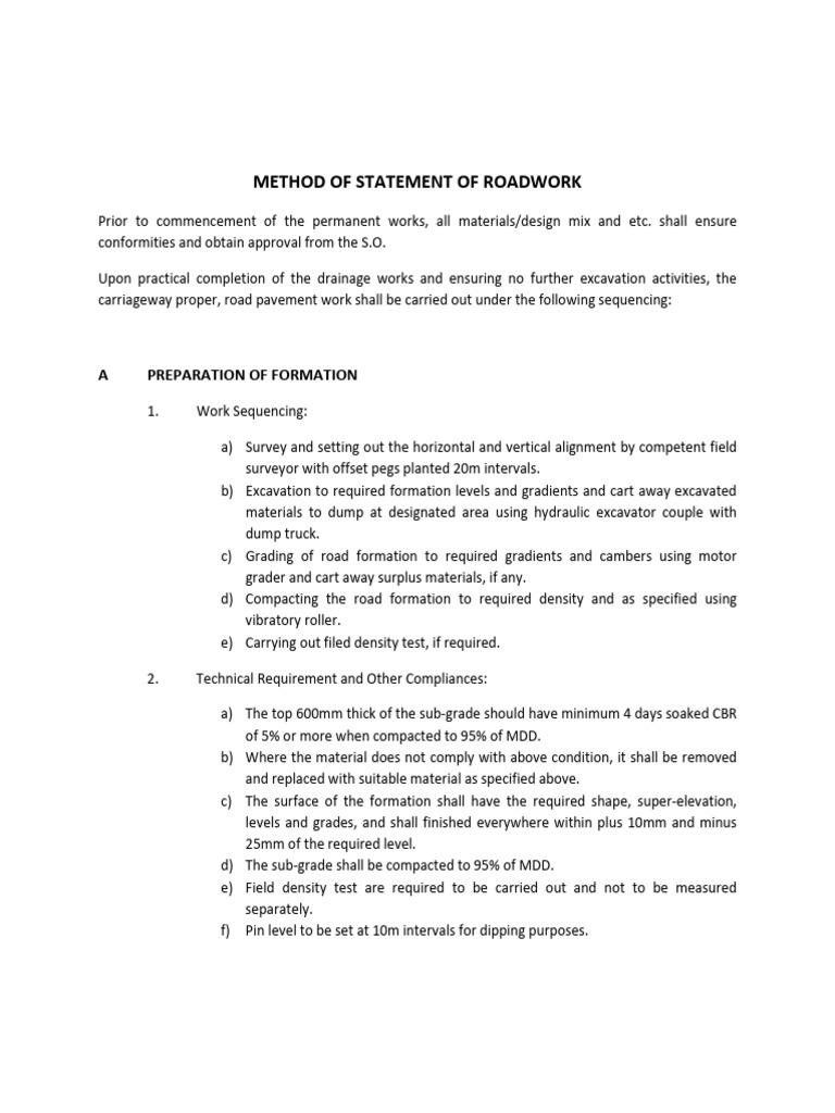 Mos Roadworks | PDF | Road | Road Surface