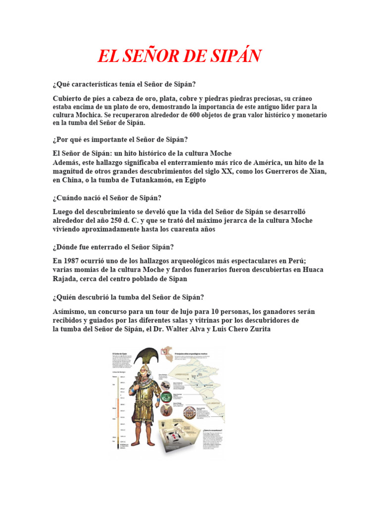 El Señor de Sipán | PDF | Ciencias sociales | Historia