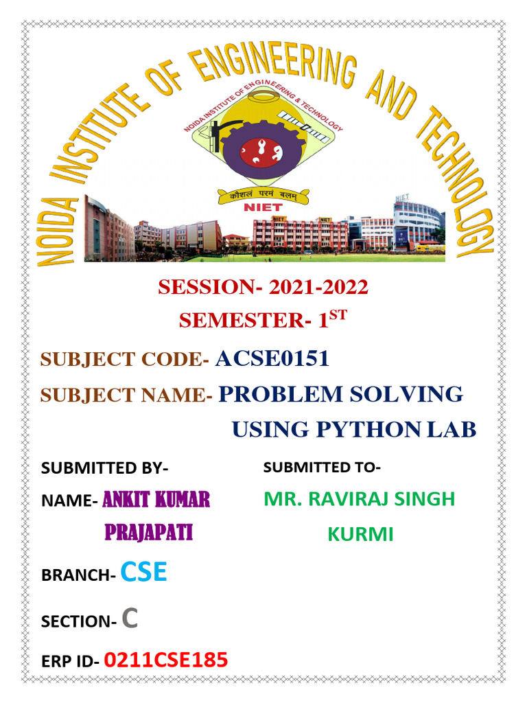 Python Lab File | PDF