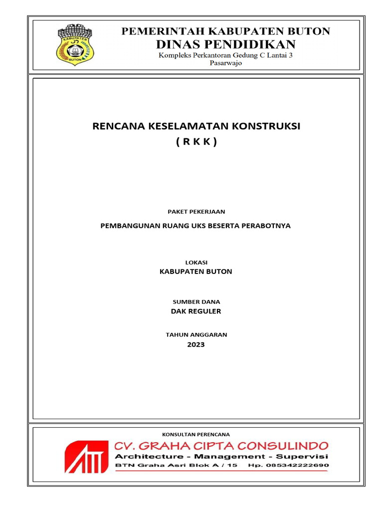 RKK Ruang Uks SD | PDF