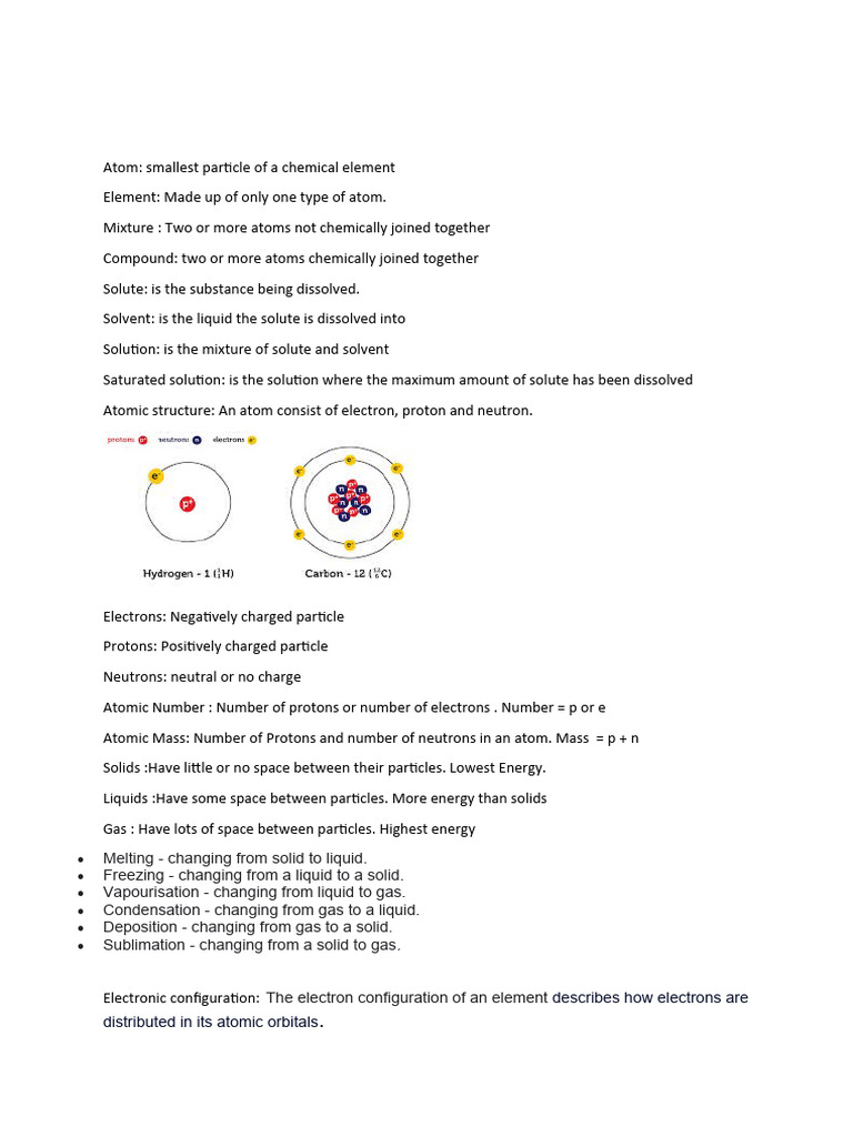 Chemistry Y9 | PDF