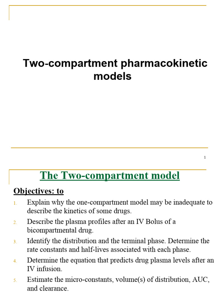 12 Two Compartmental Model | PDF | Pharmacokinetics