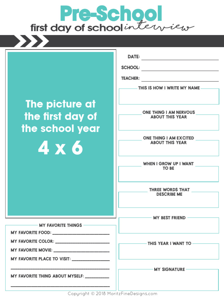 First & Last Day of School Interviews | PDF