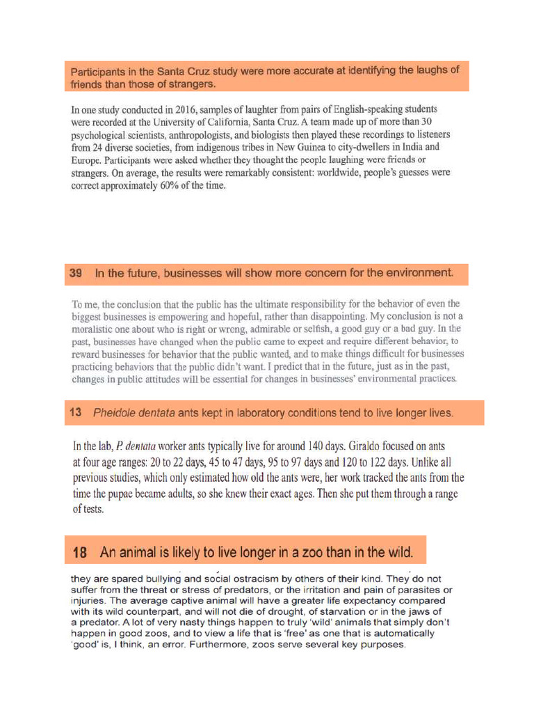 Comparison Ielts Reading Practice | PDF
