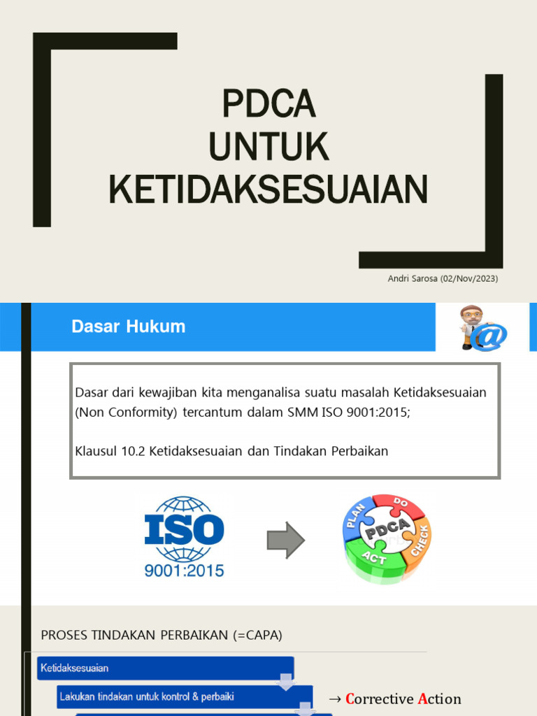 PDCA Utk Ketidaksesuaian | PDF