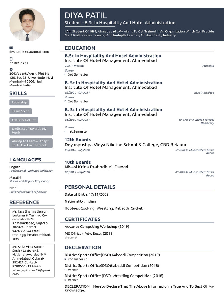 Diya Patil It Resume | PDF