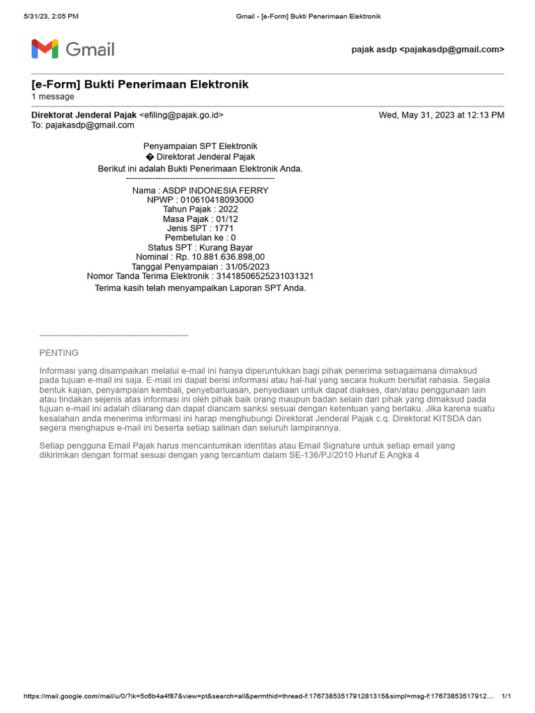 Pajak - BPE 1771 2022 | PDF | Pengelolaan Keuangan & Uang