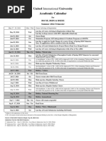 UIU Academic Calendar 2024-2025 | PDF | Academia | Schools