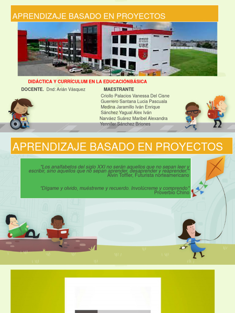 Aprendizaje Basado en Proyectos | PDF | Planificación | Aprendizaje