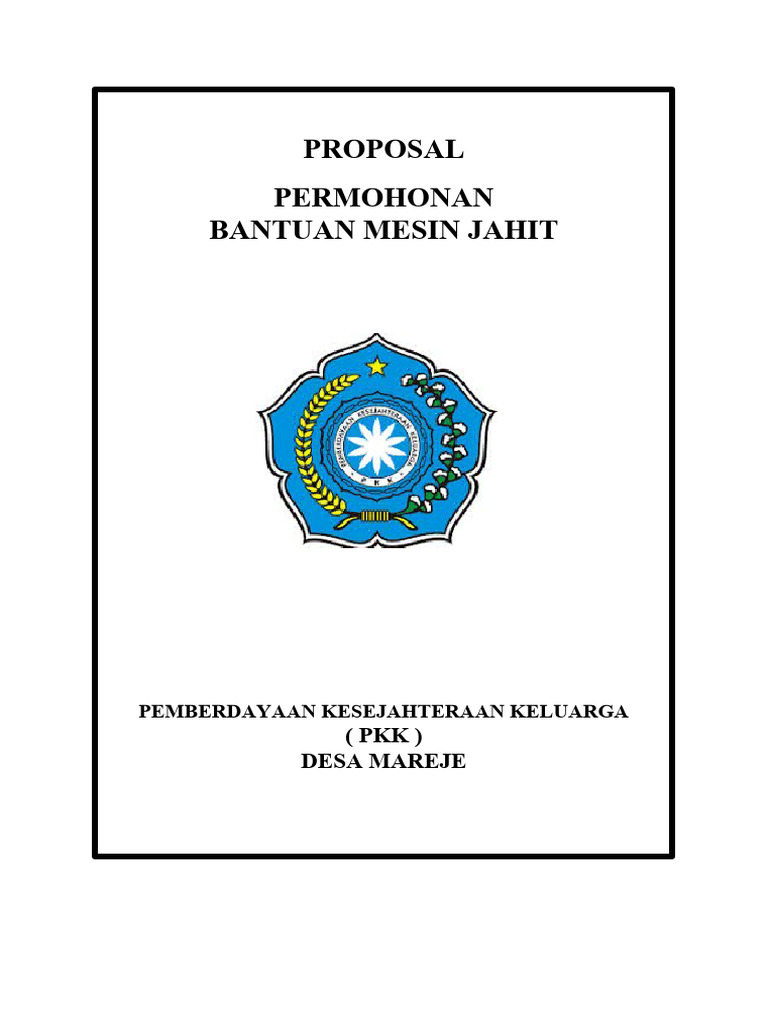 Proposal Mesin Jahit | PDF