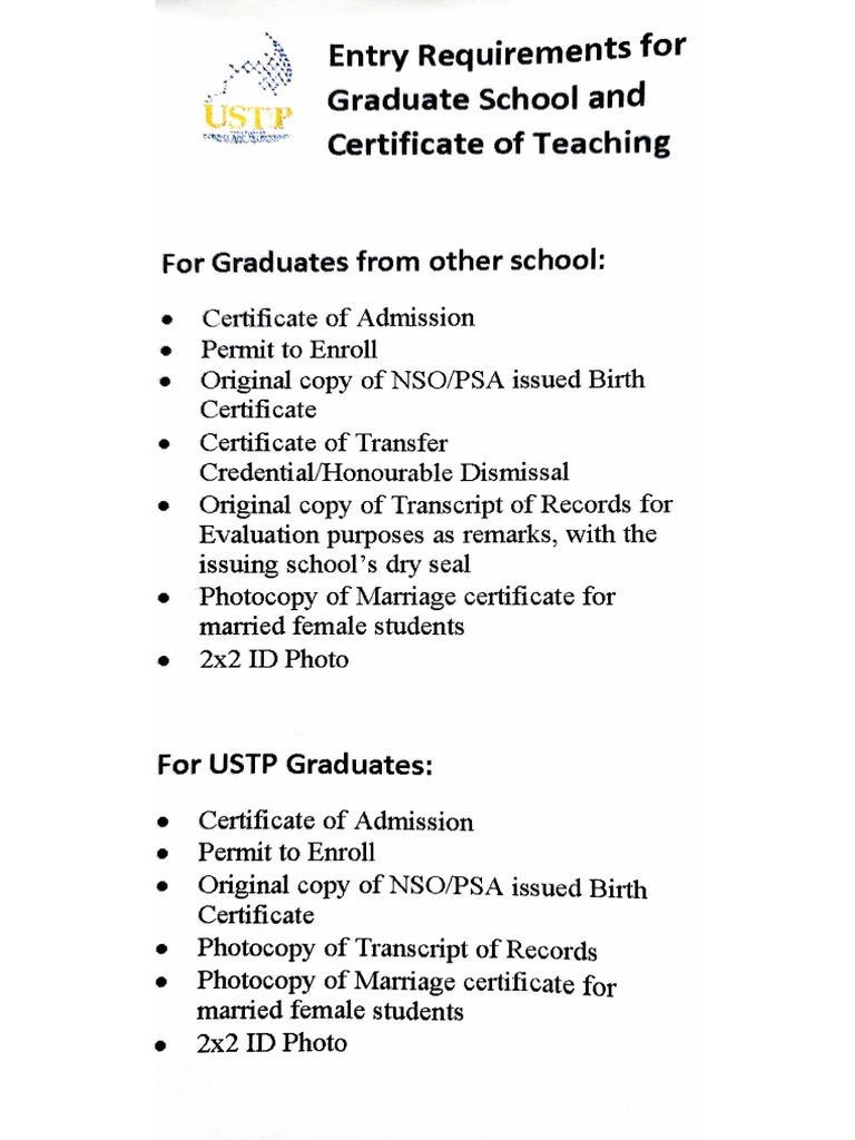 Graduate Program (Requirements For Enrollment) | PDF Graduate Program (Requirements For Enrollment) | PDF