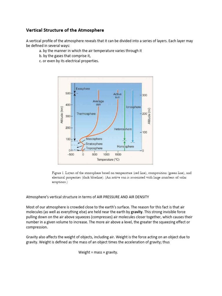 Lecture 05 The Vertical Structure of The Atmosphere | PDF | Atmosphere ...