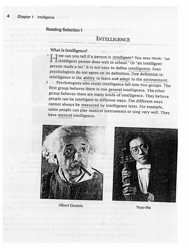 Reading Text Chapter 1 Reading Selection I | PDF