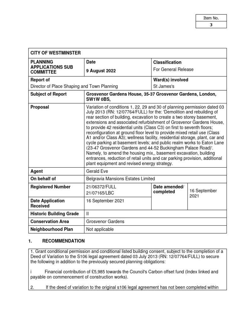 Grosvenor Gardens House 35-37 Grosvenor Gardens London SW1W OBS | PDF ...