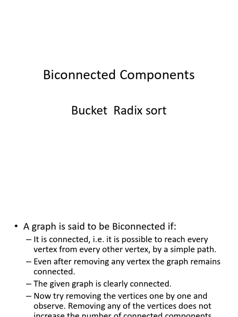 Biconnected Components | Download Free PDF | Theoretical Computer Science | Algorithms And Data ...