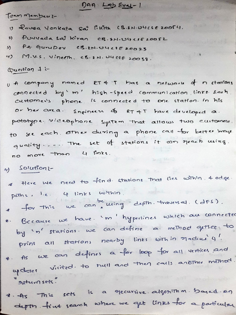 Daa Lab Evaluation | PDF