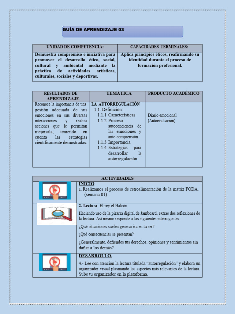 Sem 03 - Guía de Aprendizaje | PDF | Las emociones | Pensamiento