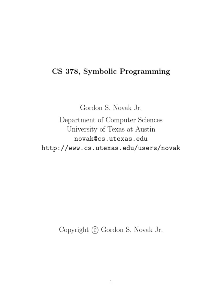 Cs 378 | PDF | Functional Programming | Computer Program