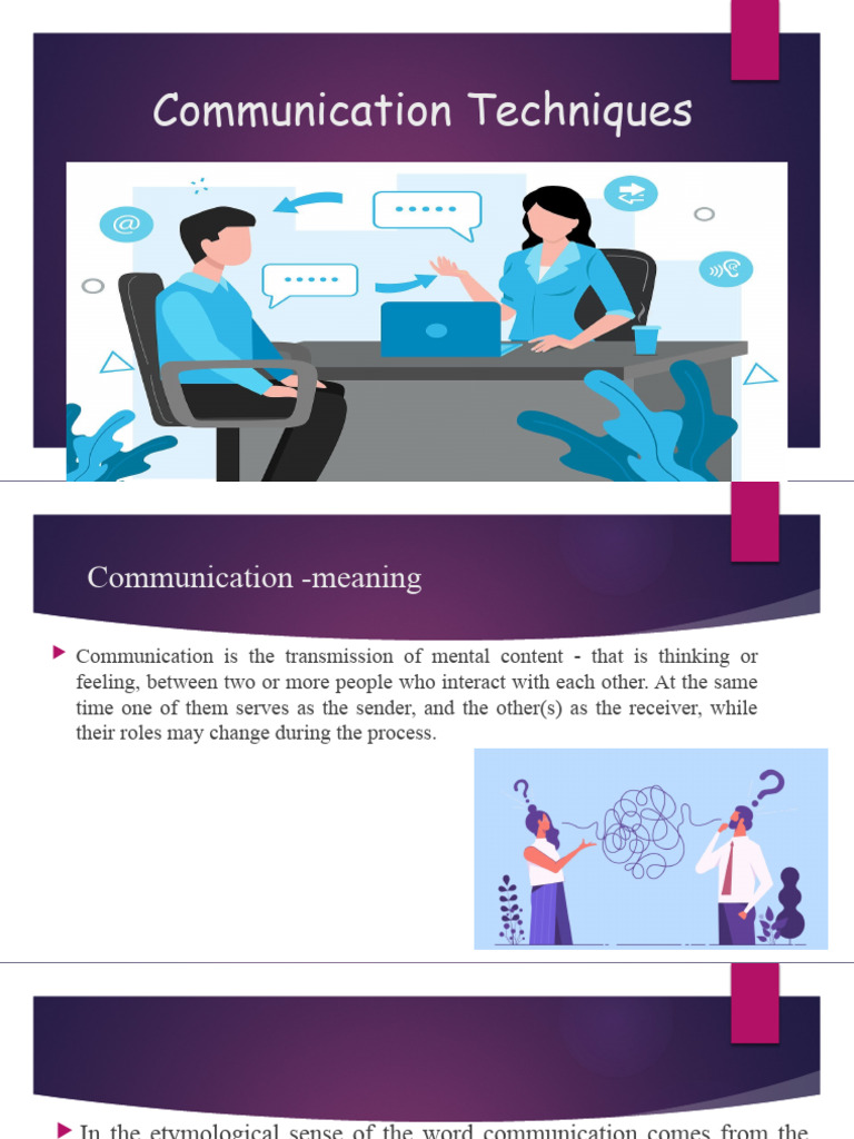 Communication Techniques Final | PDF | Communication | Human Communication
