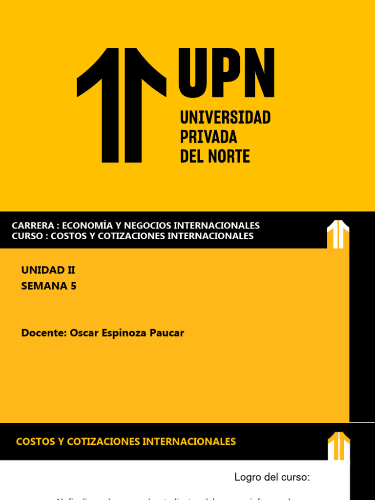 Unidad 2 - Semana 5 - Costos y Cotizaciones Internacionales | PDF ...