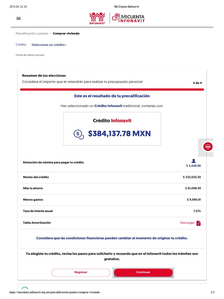 Mi Cuenta Infonavit 6 | PDF | Crédito | Finanzas y dinero