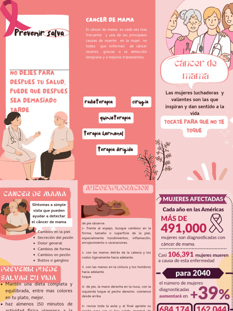 triptico cancer de mama | Descargar gratis PDF | Pecho | Cáncer de mama