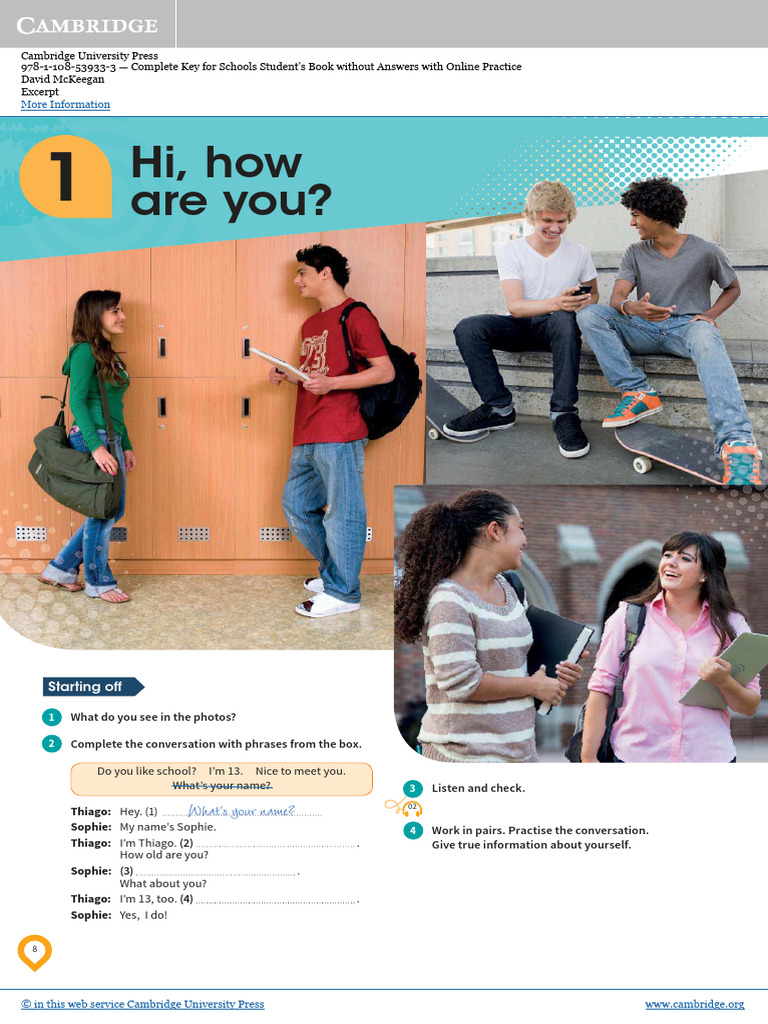 Unit 1 - Hi, How Are You? | PDF | Linguistics | Grammar