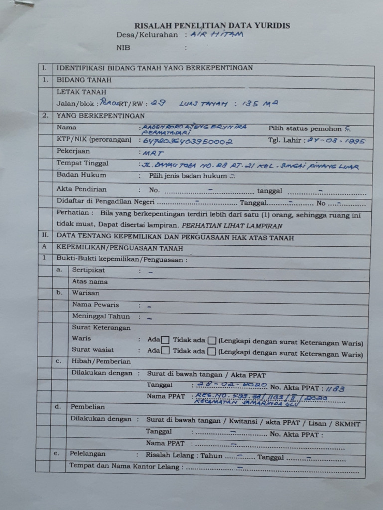 Risalah Penelitian Data Yuridis | PDF