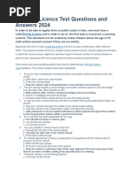 Learning Licence Test Questions With Answers | PDF | Traffic | Vehicles
