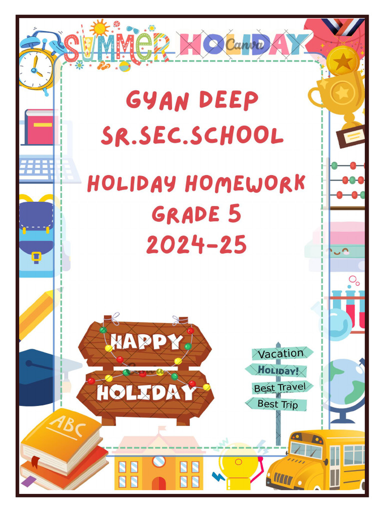 Holiday Homework Grade 5 | Download Free PDF | Linguistics