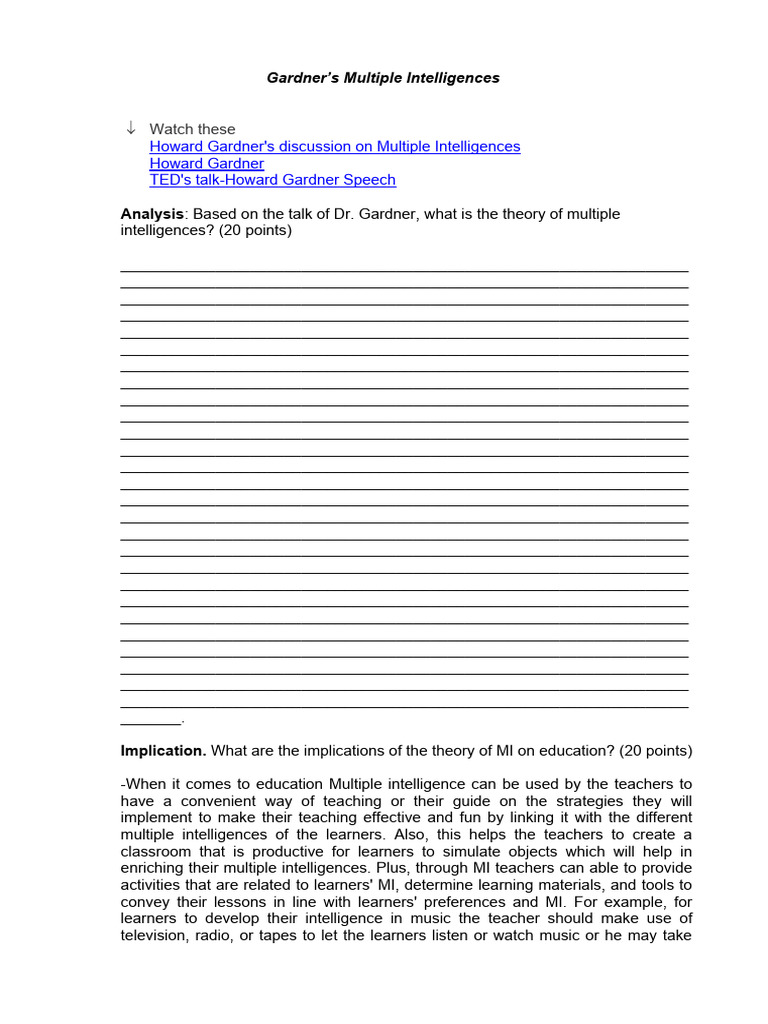 Gardner | PDF | Learning | Teachers