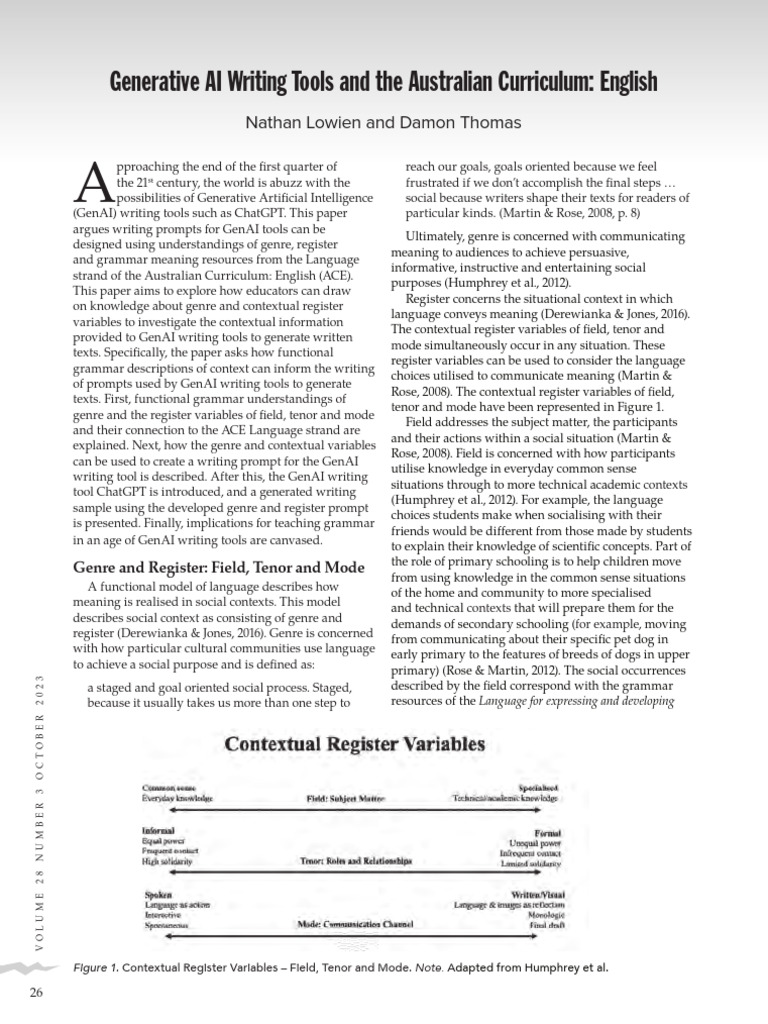 AI in Australian Curriculum | PDF | Genre | Communication