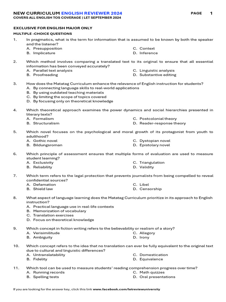New Curriculum English 2024 Questionnaire | PDF | Verb | Language Education