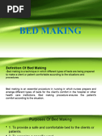 Bed Making (Nursing) | PDF | Bed | Bedding