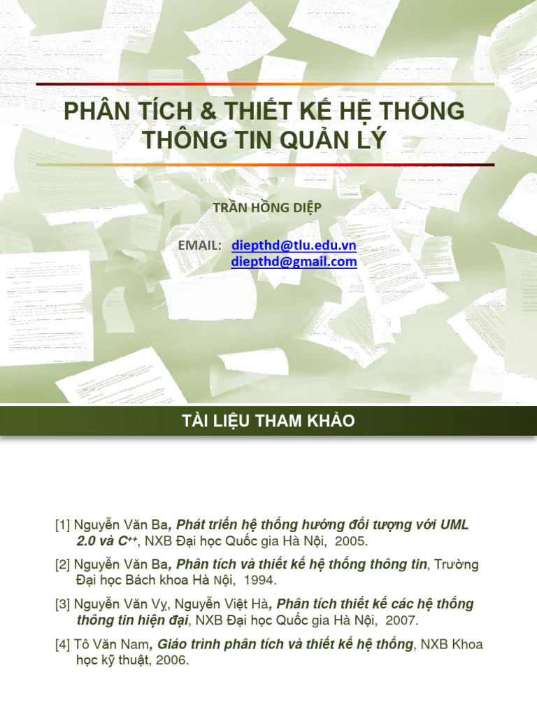 PT&TKHT - C1. Tổng quan về PT&TKHT | PDF