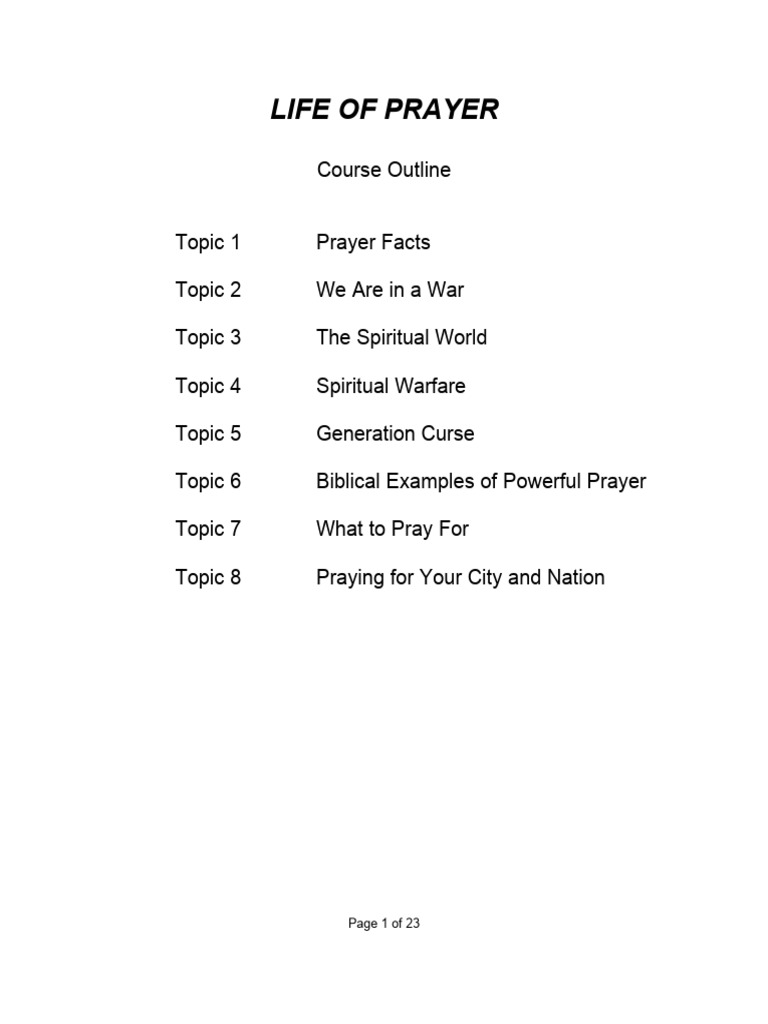 Life of Prayer | PDF | Angel | Prayer