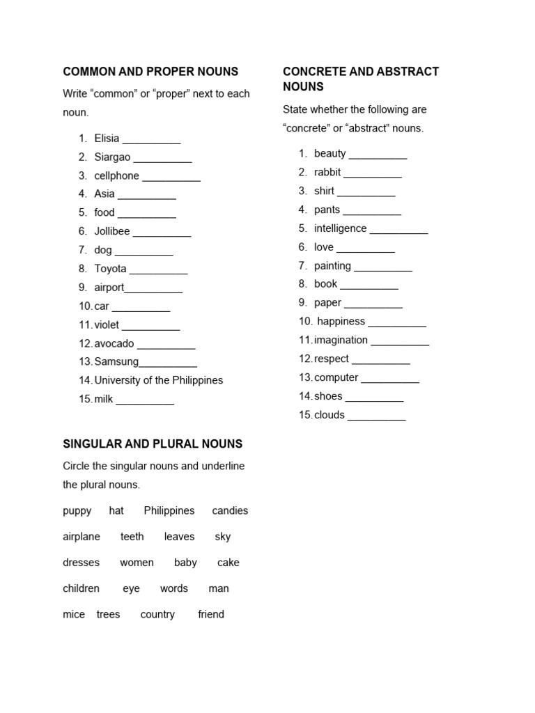Grade 3 Nouns | PDF