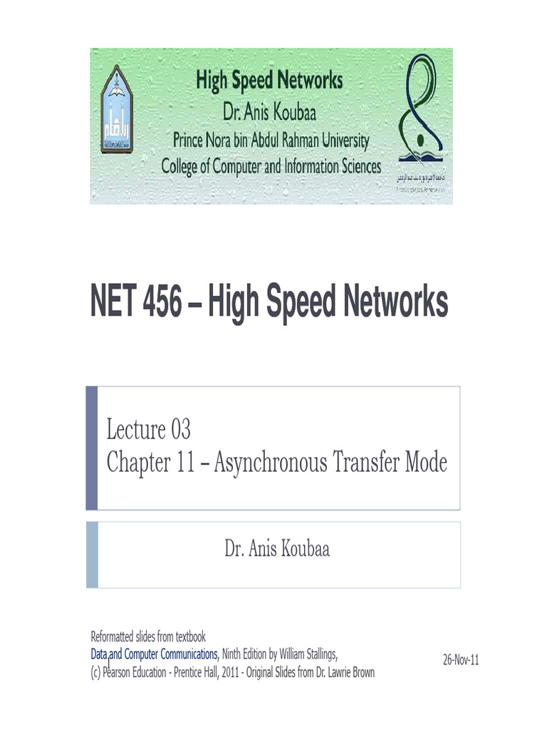 Lecture03 ATM | PDF | Asynchronous Transfer Mode | Computer Network