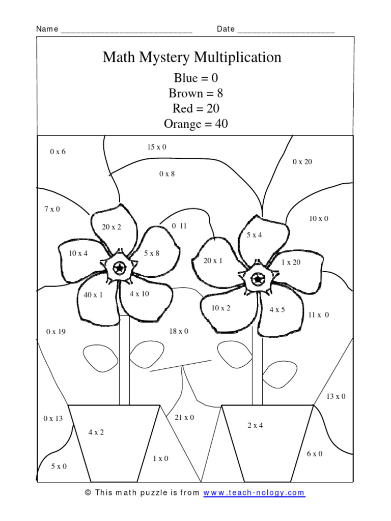 Math Multiplication Puzzle | PDF