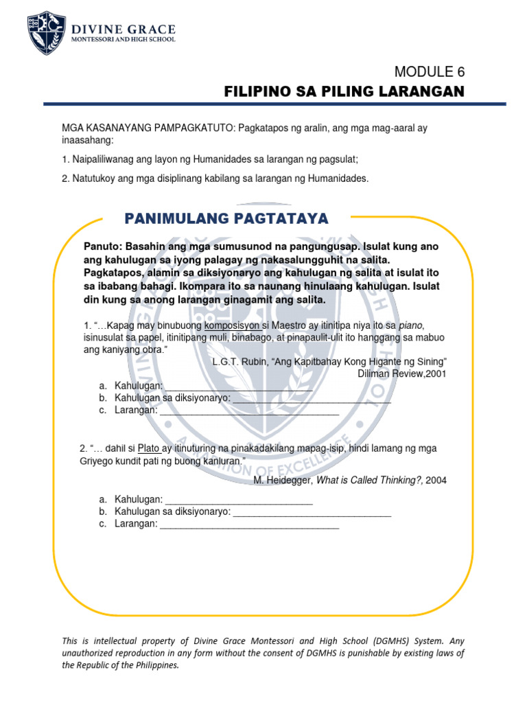 Module 6 - Piling Larangan | PDF