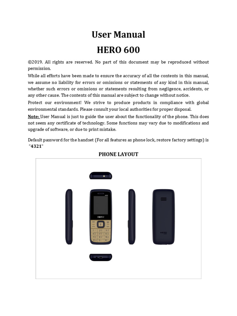 User Manual - Hero 600 | PDF | Computing