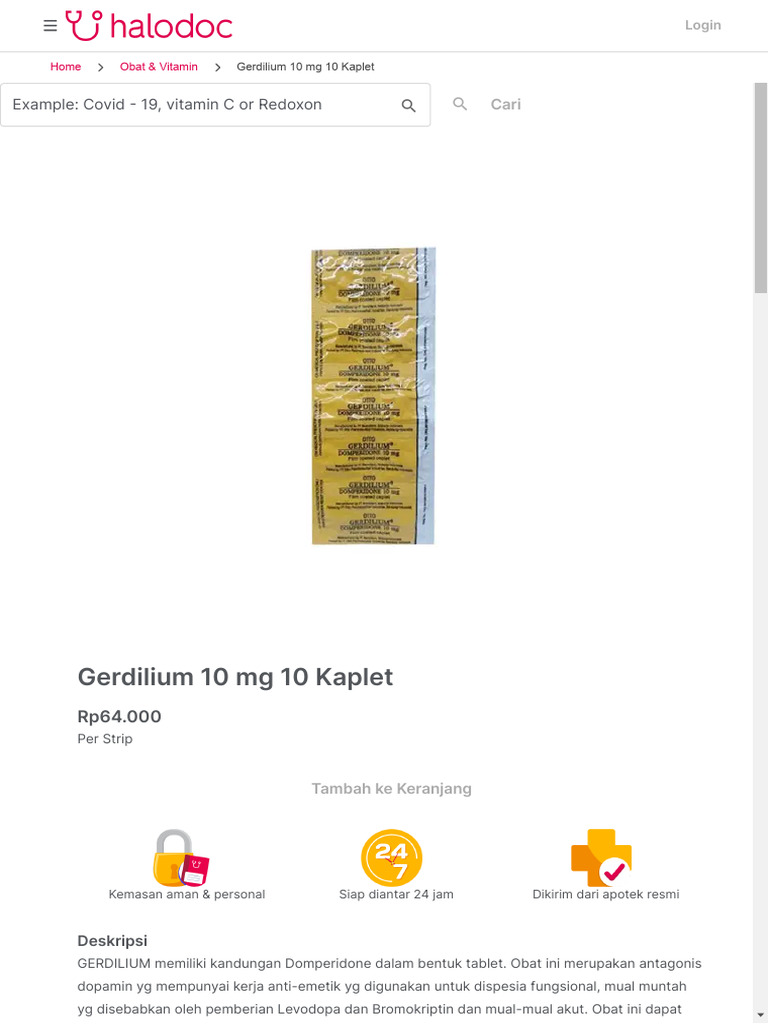 Gerdilium 10 MG 10 Kaplet | PDF