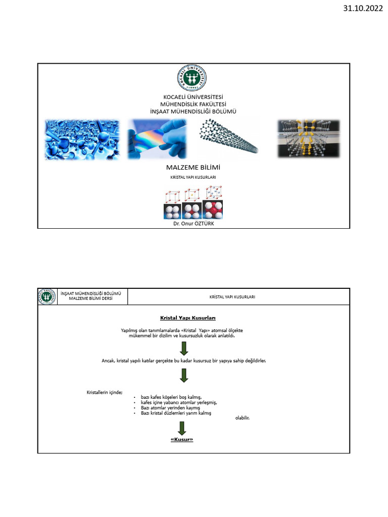Kristal Yapi Kusurlari | PDF