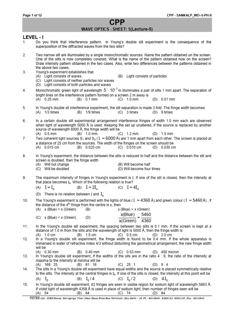 5 Wo | PDF | Diffraction | Wavelength