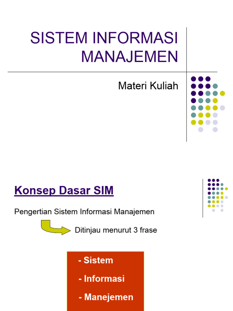 Konsep Dasar Sim | PDF